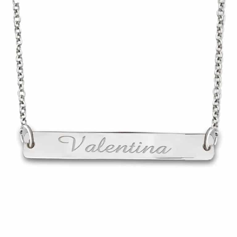 Collana Con Targhetta Personalizzata Con Il Tuo Nome - Flores Gioielli